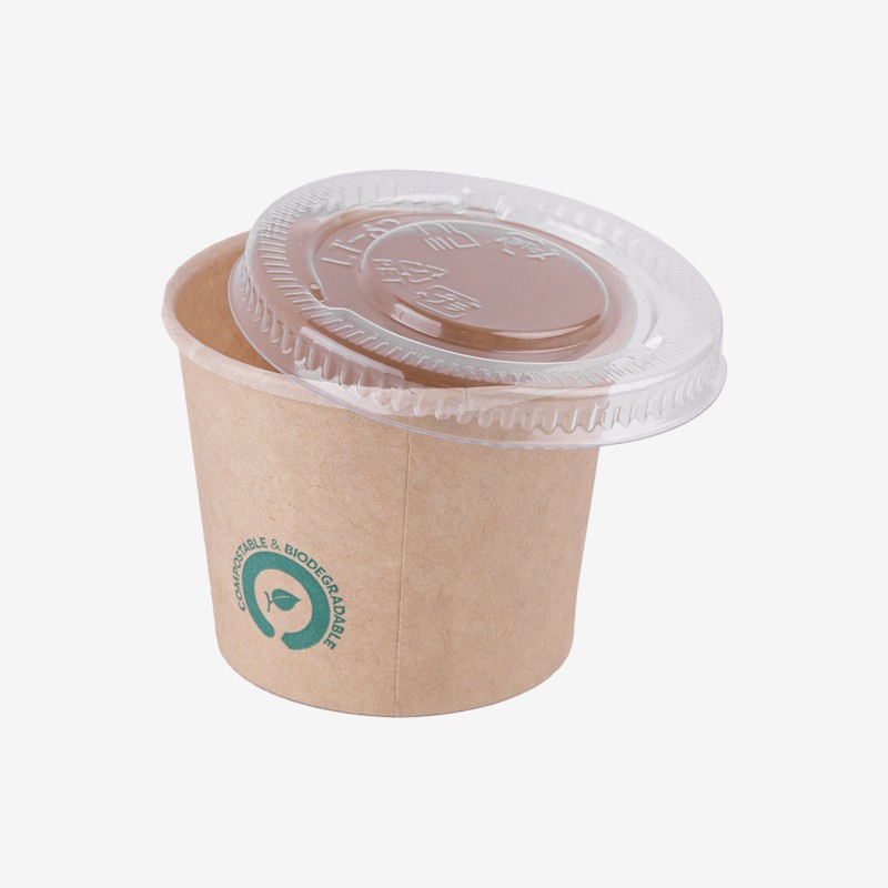 Natur cardboard PLA container 60 ml 50 pcs