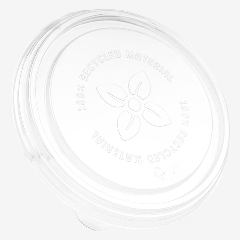 Transparent rPET lids