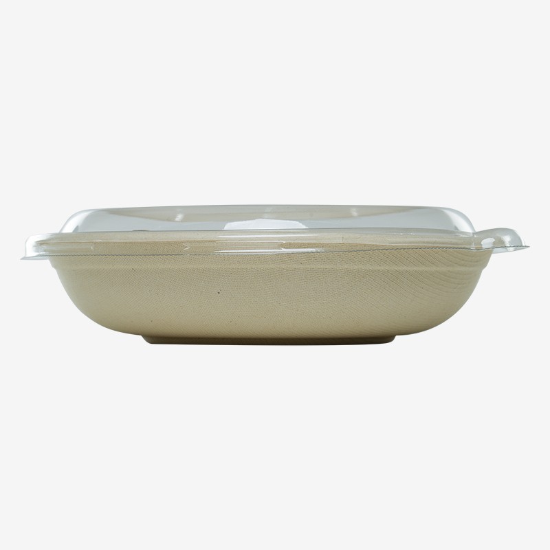 Transparent rPET bowl 710 ml lids 50 pcs