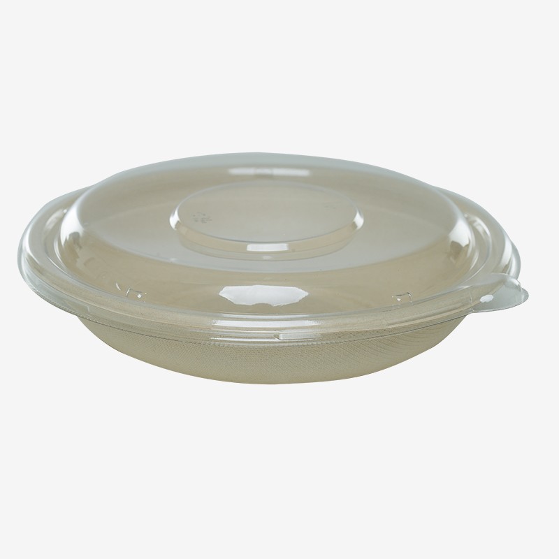 Transparent rPET bowl 710 ml lids 50 pcs