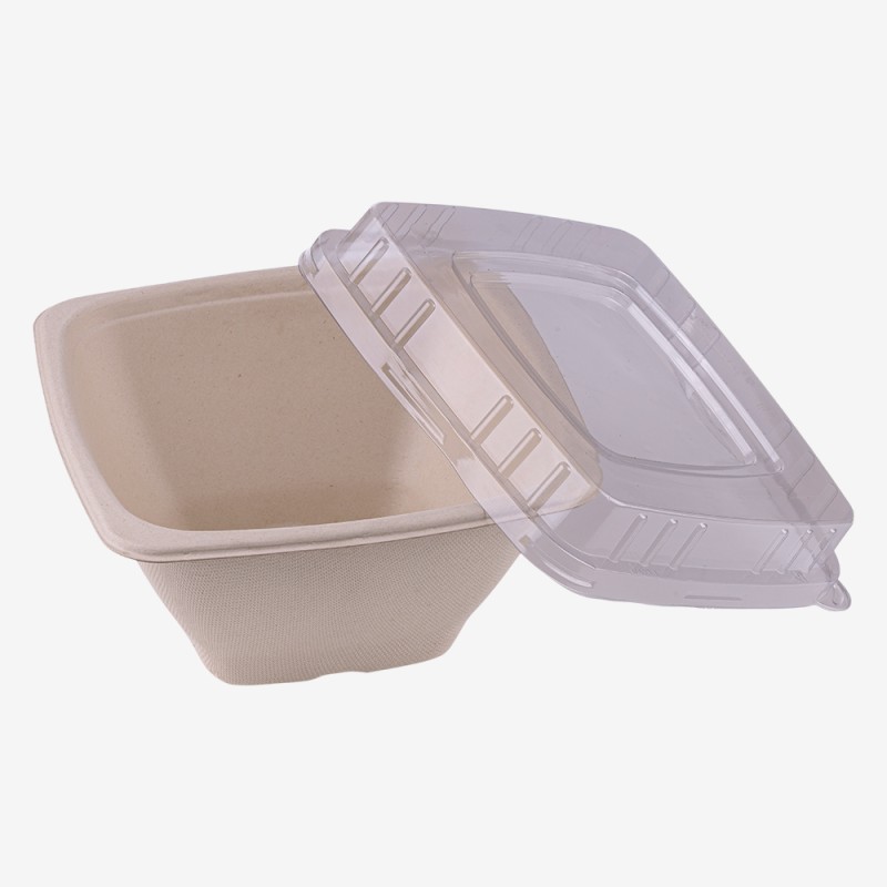 Transparent rPET container lid
