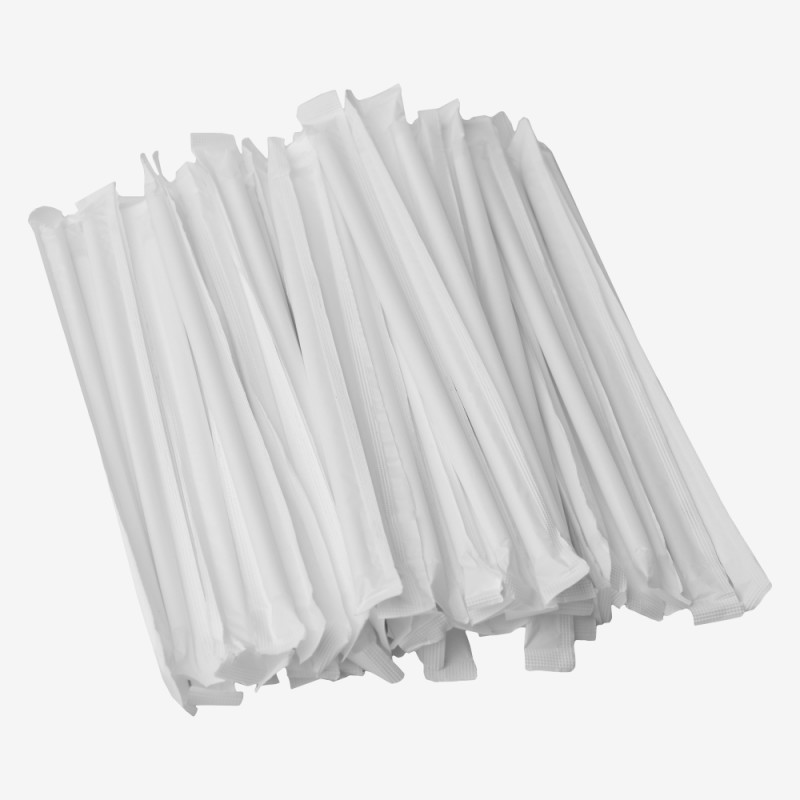 Single wrapped jumbo paper straws