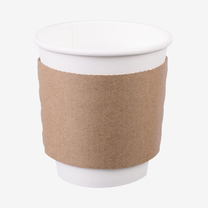 Kraft paper cup sleeves 8/10 oz 100 pcs